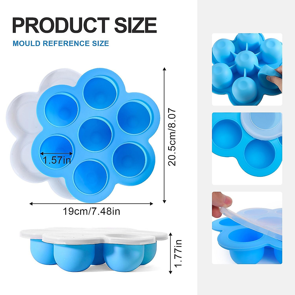 2 PCS Egg Bites Silicone Mold, Sous Vide Egg Bite Maker, Fits Instant Pot 5,6,8 qt Pressure Cooker