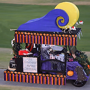 Mega-L Halloween Party Decorations, 2 Packs 39 Feet Foil Fringe Banner Tinsel Streamers, Orange Purple Black Pumpkin Metallic Hanging Backdrop Garland Table Skirts for Indoor House Car Parade Floats