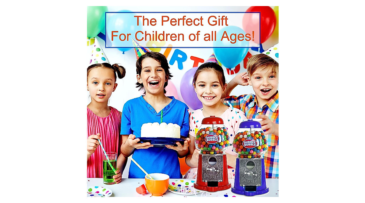 Kids Gumball Machine 9" - Candy Dispenser & Coin Bank Toy