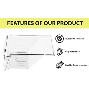 240337103 Fridge Crisper Drawer Compatible with Frigidaire 240337102, 240337105, 240337107, 240337108, 240337109, 891037 Refrigerator Drawers – Refrigerator Shelf Crisper Bin