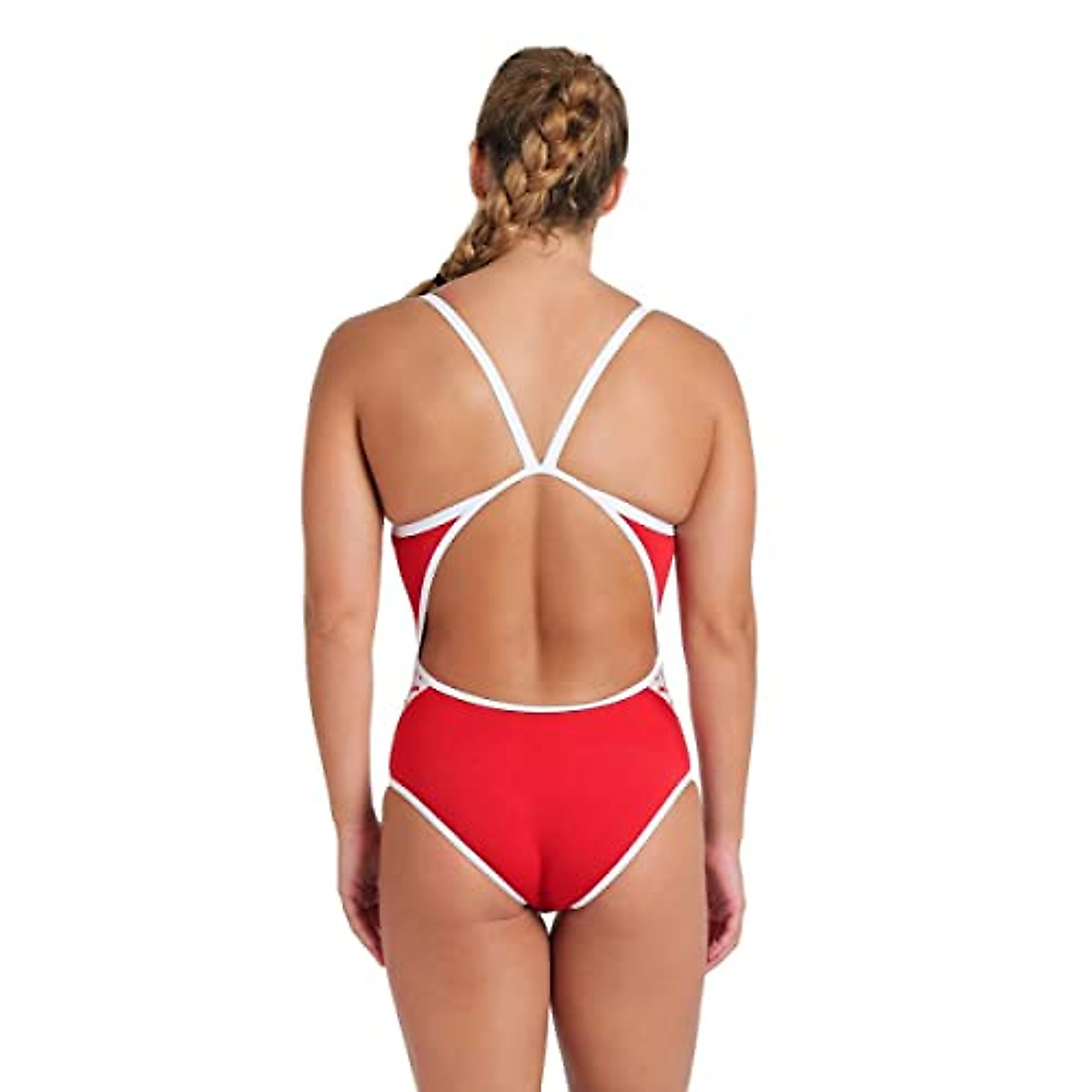 Arena Women's Standard Icons Super Fly Back Solid, Red-White, 38