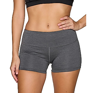 EAFW Women's Ablaze Eco-Friendly Recycled Polyester 3" Bike Short (Heather Charcoal, Small)