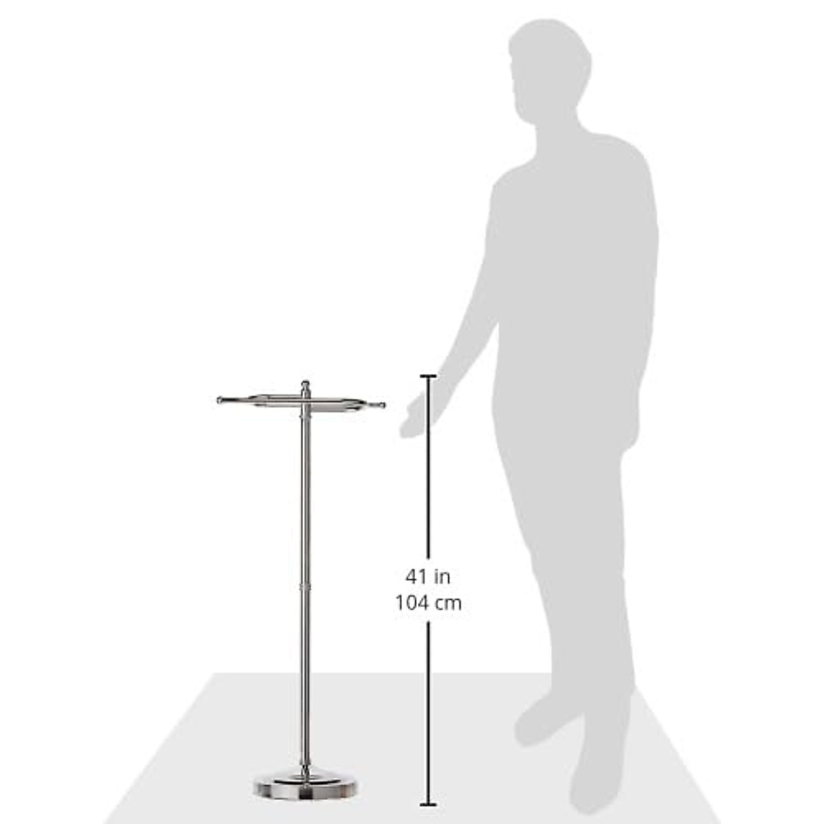 Gatco 1505 Floor Standing S Style Towel Holder, Chrome