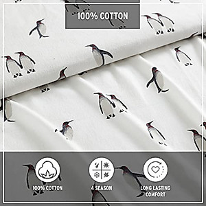 Eddie Bauer - Queen Sheets, Cotton Flannel Bedding Set, Brushed For Extra Softness, Cozy Home Decor (Rookeries, Queen)