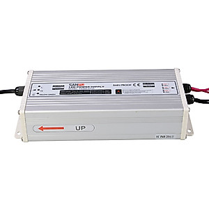 Switch Mode Power Supply 300W 5V 60A Constant Voltage LED Driver 5VDC Rainproof Outdoor 110V AC to DC 5 Volt Transformer Converter (FX300-H1V5)