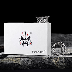 PUNKYOUTH 2PCS Ear Gauges Plugs Hollow Floral Single Flared Tunnels Fashion Expander Stretcher Piercings Brass Gauge Earrings 2g-1"