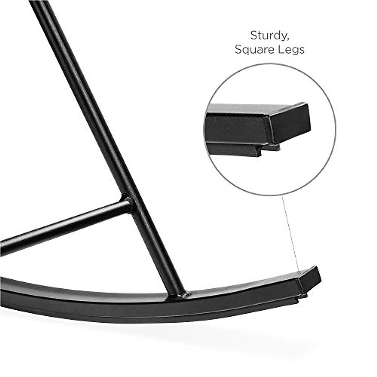 Best Choice Products 3-Piece Outdoor Acapulco All-Weather Woven Rope Patio Conversation Bistro Set w/Glass Top Table and 2 Rocking Chairs - Blue