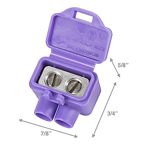 King Innovation 95015 AlumiConn Wire Connector, 10 pk, Purple, Count