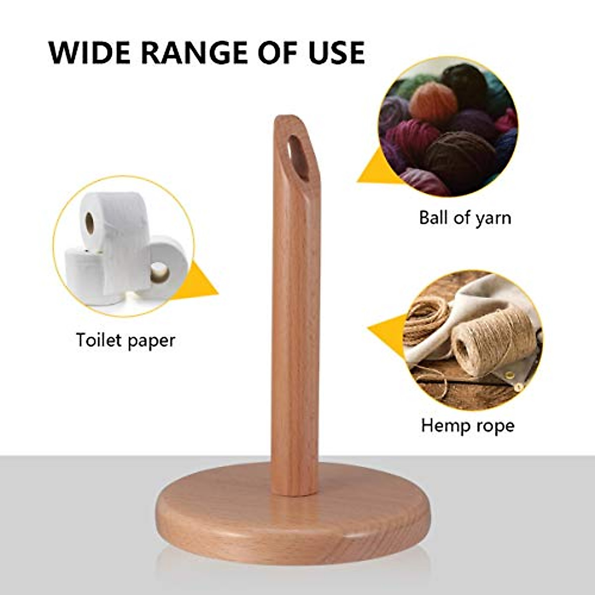 EXCEART Yarn Holder Knitting Yarn Holder Wooden Crochet & Thread Stand Storage Rack Knitting Accessories