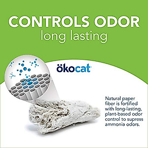 ökocat Dust-Free Natural Paper Non-Clumping Cat Litter Pellets with Odor Control, Large, 12.3 lbs