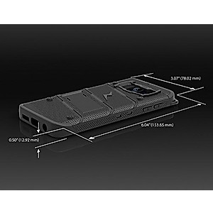 ZIZO Bolt Series Samsung Galaxy S7 Edge Case Military Grade Drop Tested with Tempered Glass Screen Protector Holster Black