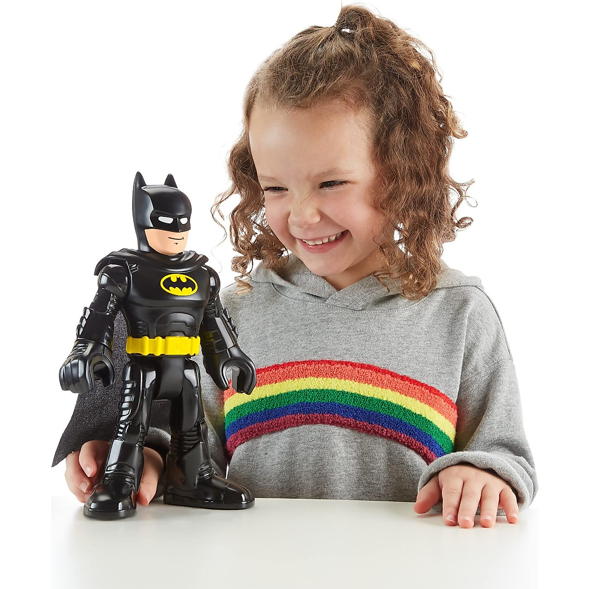 Imaginext DC Super Friends Batman XL Toy 10-in Figure with Fabric Cape for Preschool Kids Ages 3+ Years