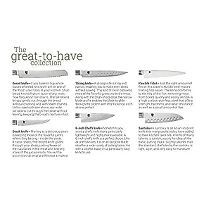 Shun DMS0430 Cutlery Shima Set-5", 4 Piece, Razor-Sharp Meat Slicing Knife, Keeps Juices in Steak and Preserves Flavor, Handcrafted Japanese Kitchen Knives, Small, Silver