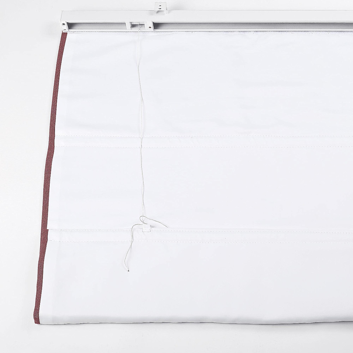 ChadMade Linen Shades, Solid Fabric Blinds Window Thermal Insulated, Room Darkening Blackout Roman Shades for Bedroom, Custom Made Roman Window Shades,Burgundy