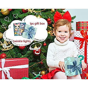 LPS Gift Box, Random 3 pc LPS Pet Figure Toy with Random 7 PC LPS Accessories Pack Blue Surprise Box Random LPS Cat Dog Kids Xmas Birthday Gift Set