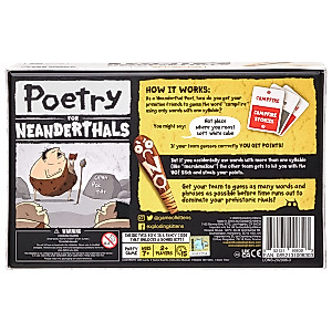 Poetry for Neanderthals by Exploding Kittens LLC - Family Card Game for Adults, Teens & Kids , White