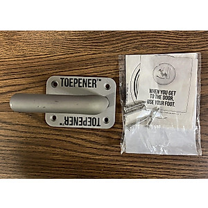 TOEPENER - Hands-Free Door Opener - Access with No-Touch Door Foot Pull - Stainless Steel Touchless Door Tool for Commercial and Bathroom Use