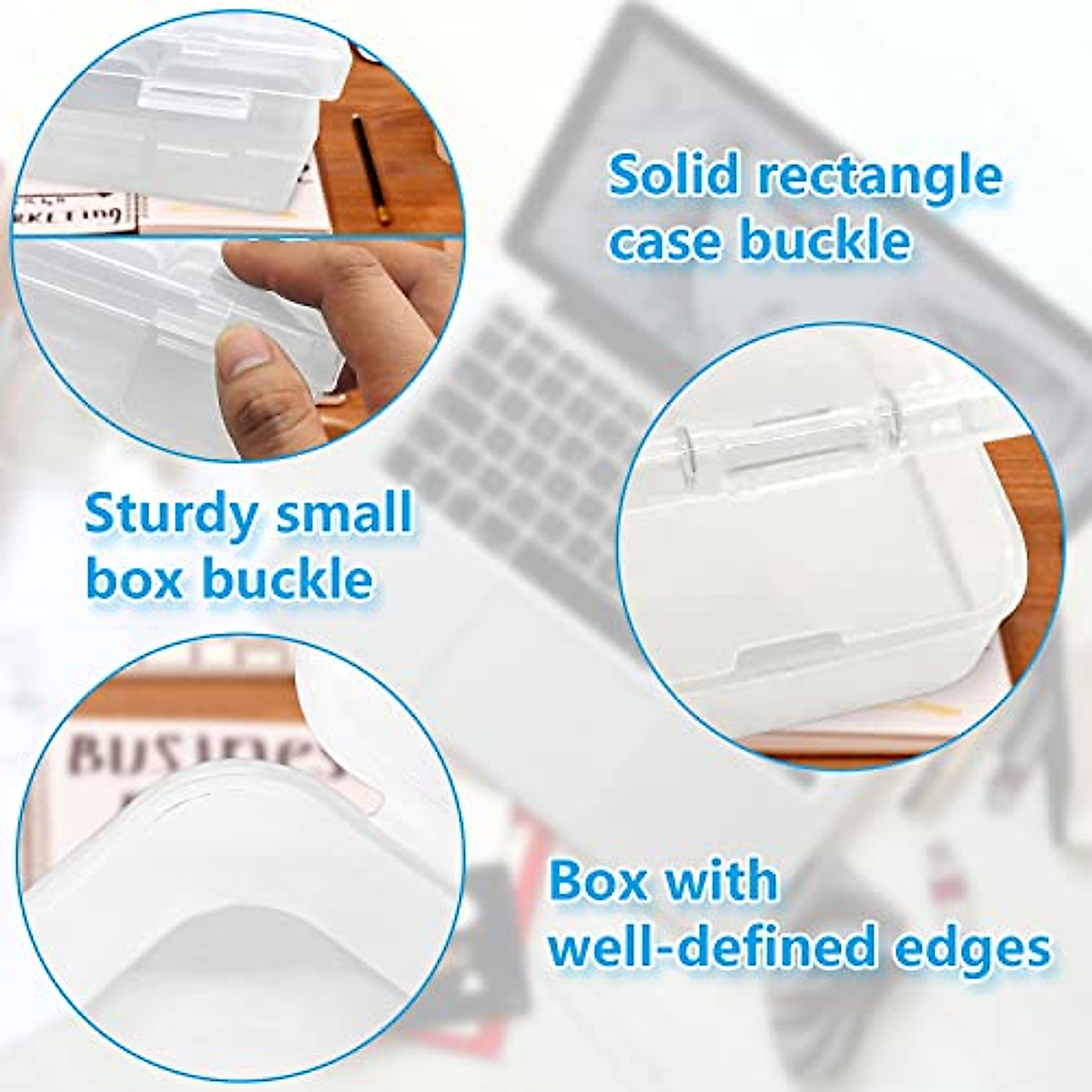 Bead Organizer, 24 Pack Mini Clear Plastic Organizer Storage Containers, Craft Storage Organizer for Diamond Painting Supplies, Jewelry Making, Parts - Clear