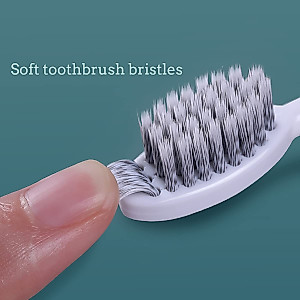 FSEN Portable Travel Toothbrush， 3 in 1 with Travel Case and Extra Soft Bristles and Built-in Refillable Toothpaste Tube kit,Camping Travel Essential Accessories