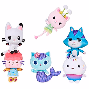 Cute Plush Toys Collection, 9-Pack All Characters Included with Catrat Baby Box Mercat Kitty Fairy Cakey Pandy Paws DJ Catnip Pillow Cat GB Girl (9-Pack)
