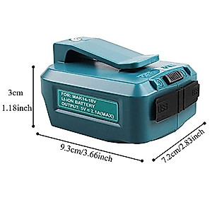 14-18V ADP05 Power Source 2 USB Ports Charger with 3-in-1 USB Cable for Makita LXT Series Rechargeable Lithium ion Battery Adapter