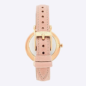 Fossil Women's Jacqueline Quartz Stainless Steel and Leather Watch, Color: Rose Gold, Blush Pink (Model: ES3988)