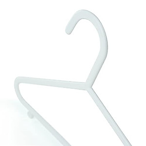 HANGERWORLD 18 Pack 11.8inch White Plastic Kids Hanger - Sized for Baby, Toddler and Children