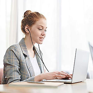 Headphones, Boost+ Premium Stereo Earbuds with Microphone, Volume Control, Tangle Free Corded Headphones with 3.5mm Port for PC's, Laptops, Tablets, Mobile Digital Devices, Audio Players, Pack of 2