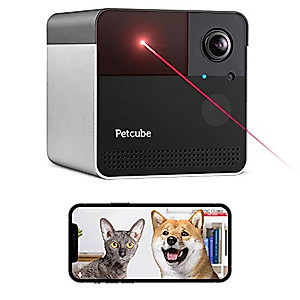 Petcube Play 2 Wi-Fi Pet Camera with Laser Toy & Alexa Built-In, for Cats & Dogs. 1080P HD Video, 160° Full-Room View, 2-Way Audio, Sound/Motion Alerts, Night Vision, Pet Monitoring App