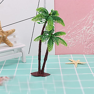 XHBTS 30 Pcs Coconut Palm Model Trees/Cake Topper - Charming Cupcake Topper Scenery Model Scenery Model for Cake Decorations or Building Model Landscape