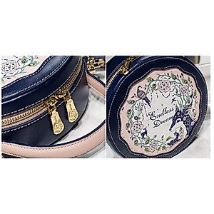 Nite closet Lolita Purses Crossbody for Women Small Handbag Cute Round Shoulder Bag (Navy)