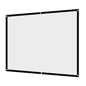 60-100 Inch Portable Foldable Non-Crease White Projector Curtain Projection Screen 4:3(100 inches)