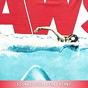 Silver Buffalo Jaws Great White Shark Throw Fleece Blanket - 45 x 60 inches | Soft and Cozy