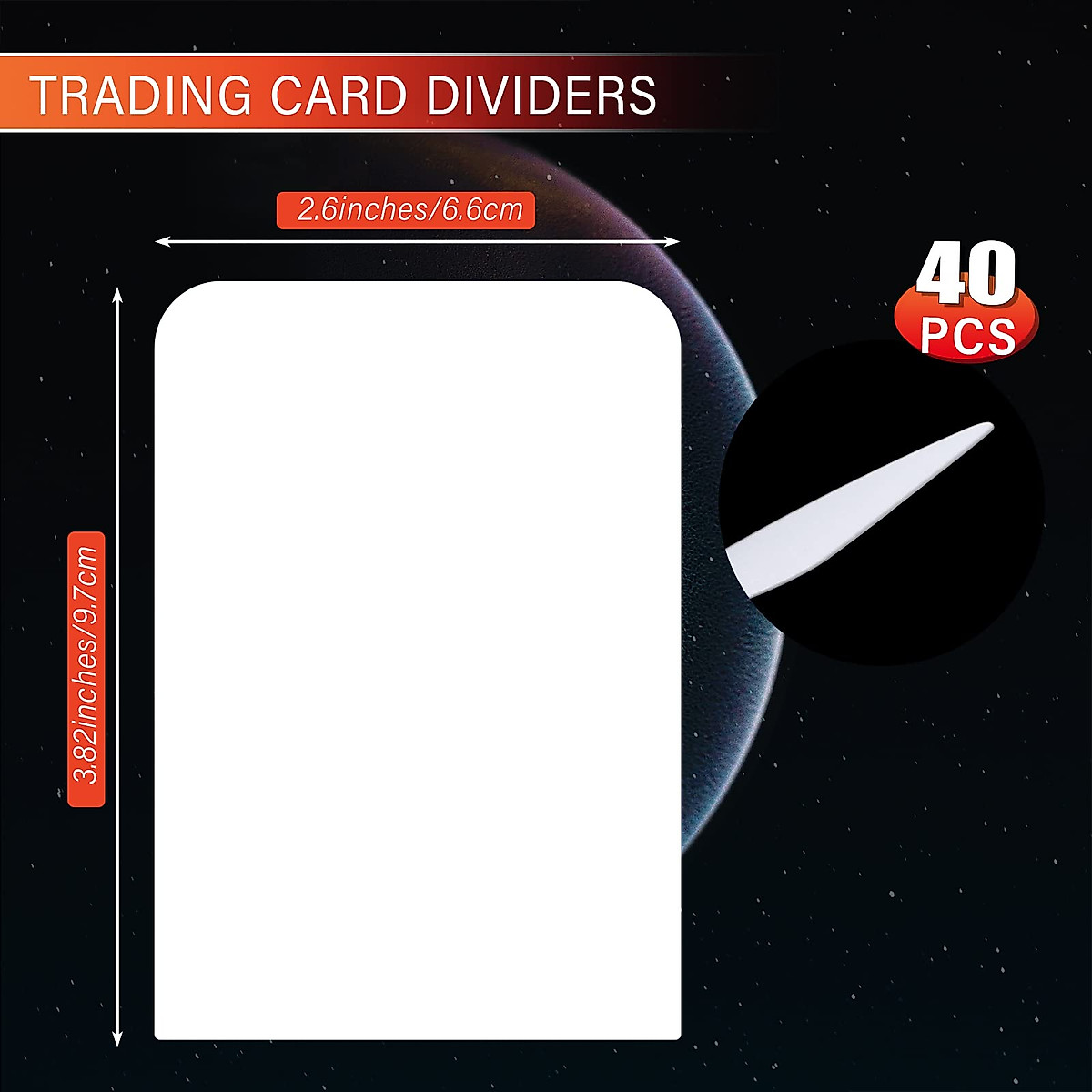 Trading Card Divider Cards Plastic Card Dividers Baseball Card Dividers Trading Card Dividers for Card Games and Sports Cards (40 Pieces)