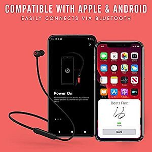 Beats Flex Wireless Earbuds - Apple W1 Headphone Chip, Magnetic Earphones, Class 1 Bluetooth, 12 Hours of Listening Time, Built-in Microphone - Beats Black