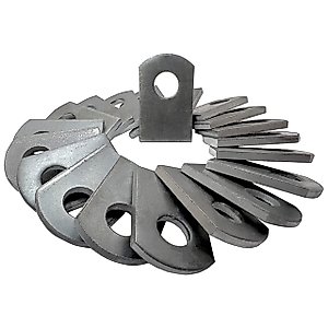 Sidco Supply Weld Tabs - Weld On Steel Tab- Flat Tab Brackets – 1” W, 1 .5” H , 3/8” Hole, 1/8” Thickness – Steel Welding Tabs (25 Pack)