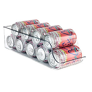 Clear Soda Can Organizer for Fridge, Kitchen, Pantry, Cabinets, Countertop Beverage Holder Set of 1