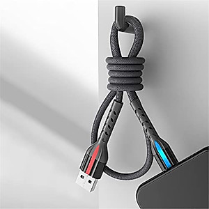 BGNTBUK Ps/2 Keyboard Extension Cable USB Android Illuminated LED Charging Cable 3.2ft (About 1m) Fast Charge for Any Device with Android Port 360 Charging Cable 6ft