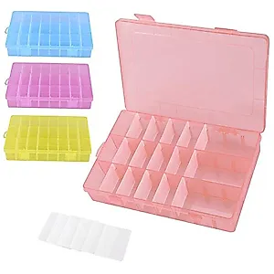 Plastic Storage Box, 4 Plastic Storage Box Plastic Storage Container Plastic Beads Rings Earrings[4pcs]