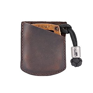 VIPERADE PJ27 Leather Sheath for EDC Knuckle, EDC Coins Sheath for Men, Small EDC Leather Sheath for Lighter, Car key, Carabiner, Mini EDC Gears (Brown)