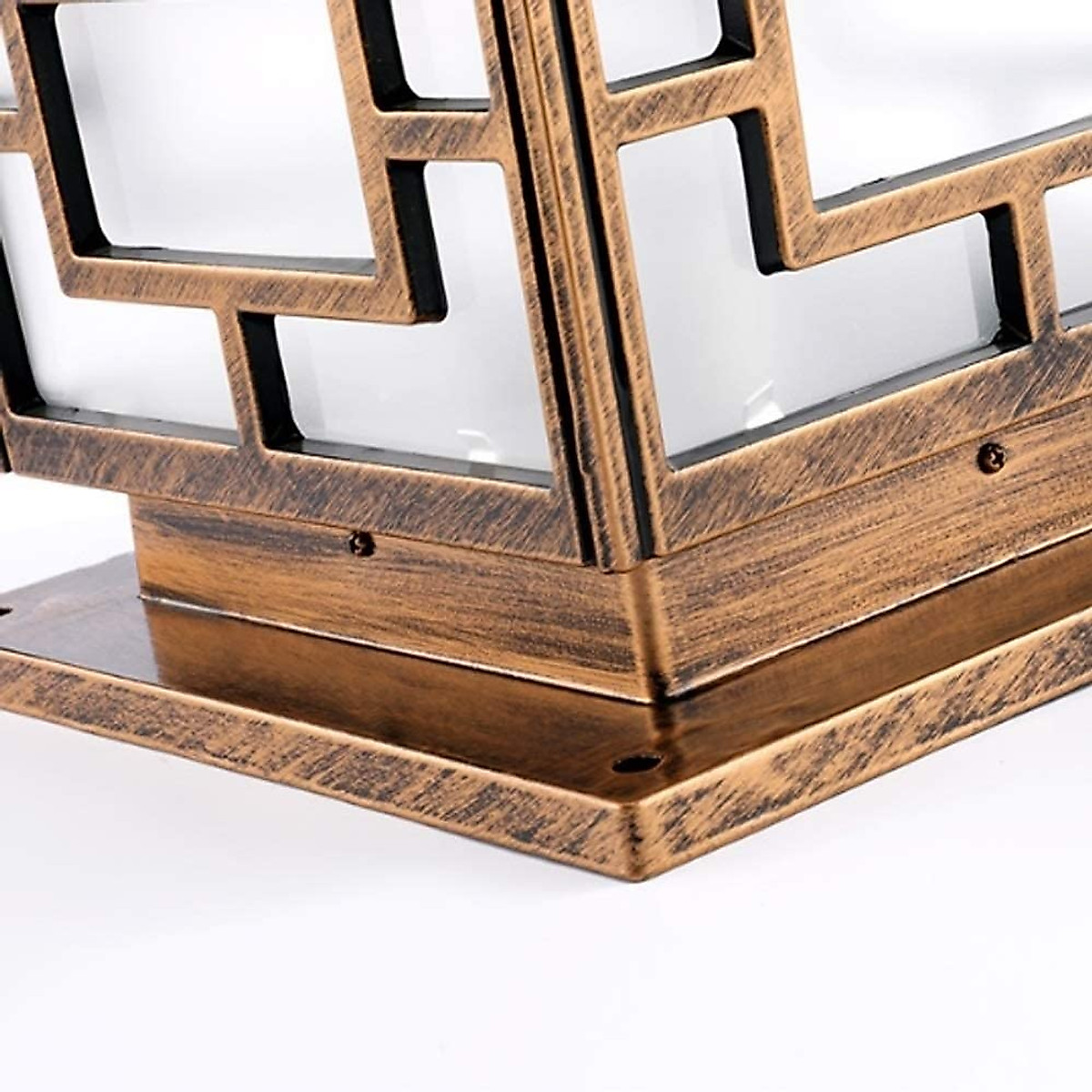 XMFXIAO Column Headlight Outdoor Waterproof Aluminum Glass Stigma Lamp Garden Light Pillar Wall Light Garden Villa Home Super Bright Door Post Light E27 Lighting Floor Lamps