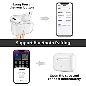 CIVPOWER Charging Case Only Compatible with Air Pod Pro 1st & 2nd Gen, Charger Case Replacement Compatible for Pro,Wireless Charger Case with Bluetooth Pairing Sync Button