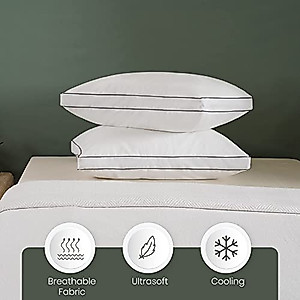 Cooling Pillow For Sleeping, Bed Pillows Standard Size Set of 2 for Sleeping, Pillow for Back, Stomach Sleeper Pillow, Pillows for Queen Bed, Back Pillow, Side Sleeper Pillow, Soft Pillow
