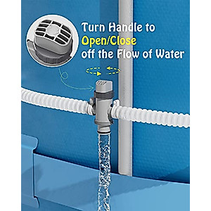 SHAPON Dual Split Hose Plunger Valve Compatible with Intex Pool Parts and Accessories Replacement for Above Ground Swimming Pool and Pool Filter Pump (1 Pack)