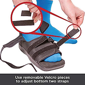 BraceAbility Post-op Shoe for Broken Foot or Toe | Medical / Surgical Walking Shoe Cast Boot, Stress Fracture Brace & Orthopedic Sandal with Hard Sole (LARGE - FEMALE)
