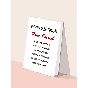 Fumnwoks Greeting Card, Funny Birthday Card for Friend, Premium Quality for Bestie, Gift for Women & Men