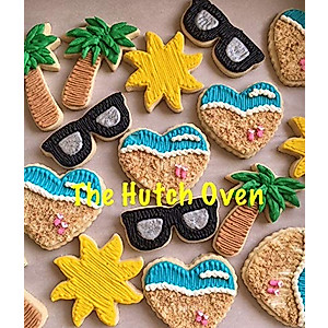 Hawaiian Luau Cookie Cutter 9 Piece Set from The Cookie Cutter Shop - Palm Tree, Hawaiian Shirt, Tiki, Flip Flop, Surfboard Cookie Cutters – Tin Plated Steel Cookie Cutters