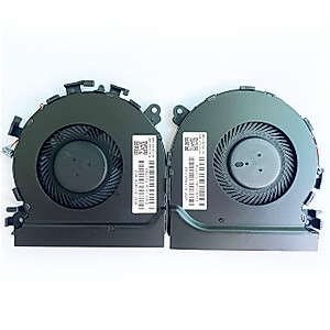 Fleshy Leaf CPU+GPU Cooling Fan Replacement for HP Spectre X360 15-CH Series (2 Fans, 15 decibels, 5 volts, 4-Pin, Plastic, Forced Air, Laptop)