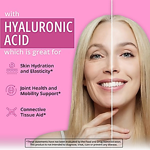 Vegan Collagen Builder w/ Hyaluronic Acid – Hair Skin and Nails Vitamins for Youthful Glow | Keratin & Elastin Booster | Bones, Cartilage, Tendons | Vitamin A, L-Lysine | Vegetarian | Non-GMO, 60 Ct