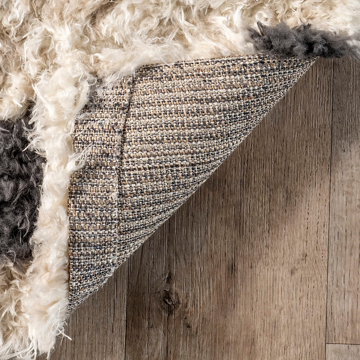 nuLOOM Jolicia Zebra Transitional Shag Area Rug, 8x10, Ivory